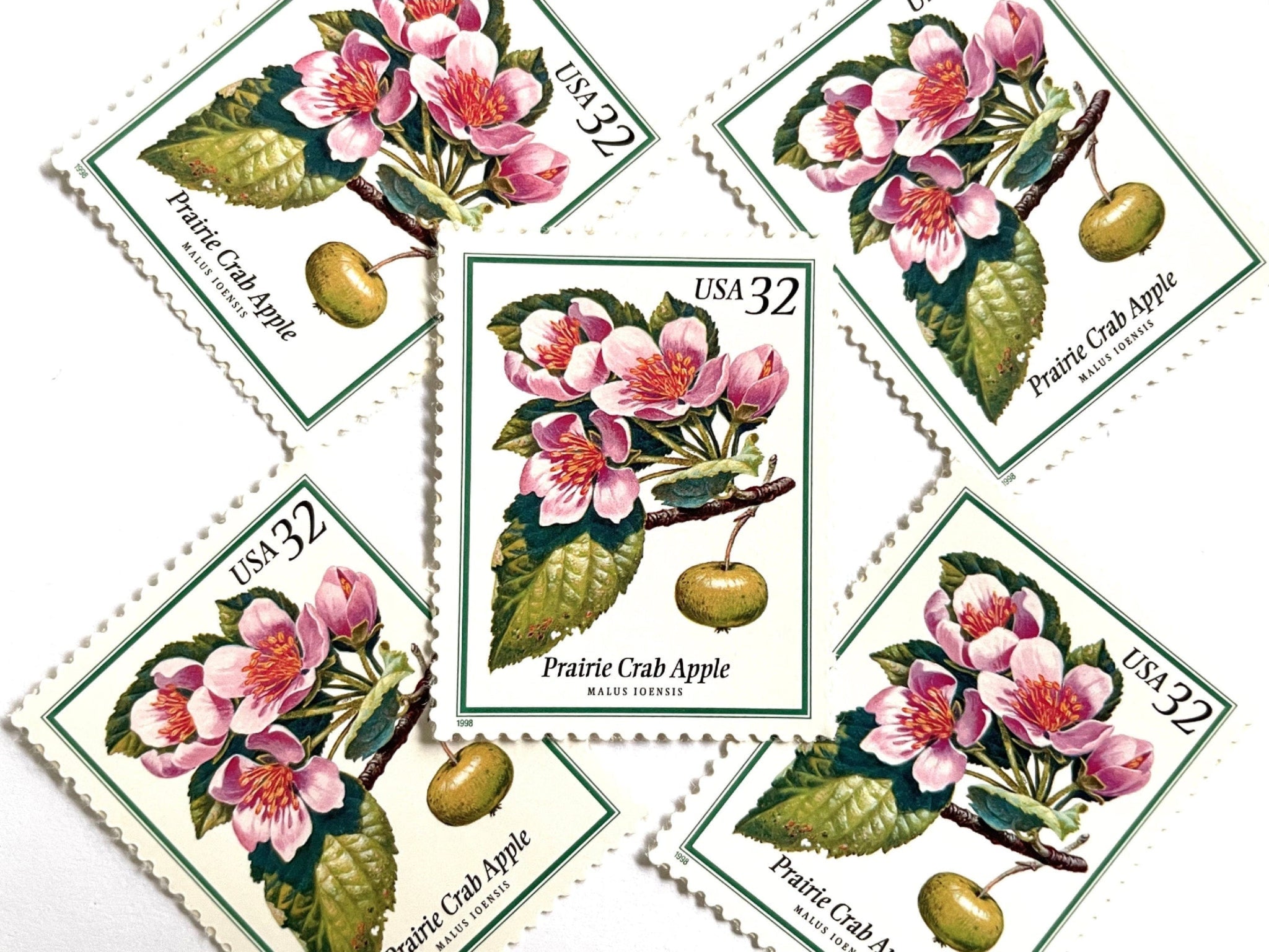 Flowering Trees Prairie Crab Apple Postage Stamps (Midwest, Fruit ...