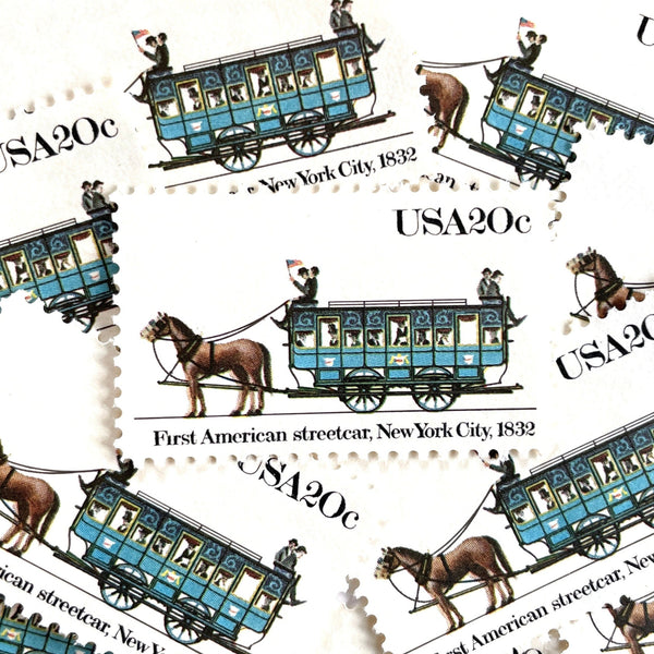 John Mason Streetcar "First American, 1832" Stamps (New York City, NYC ...