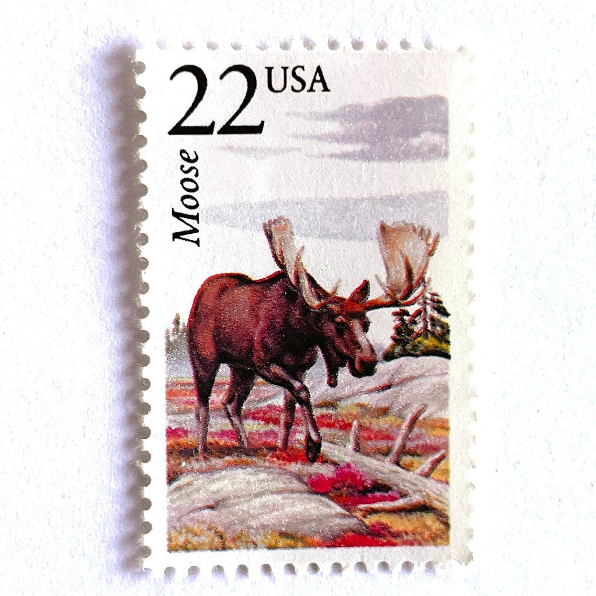 Moose Postage Stamps (North American Wildlife Series, Multicolored ...
