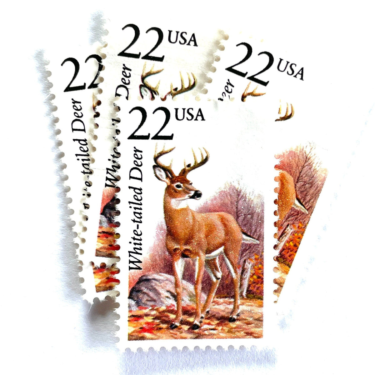 White-Tailed Deer Postage Stamps (North American Wildlife Series ...