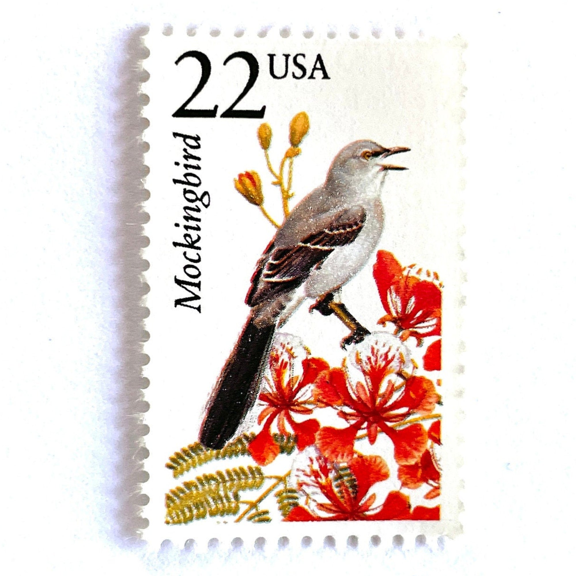 Mockingbird Postage Stamps (North American Wildlife Series, Bird ...