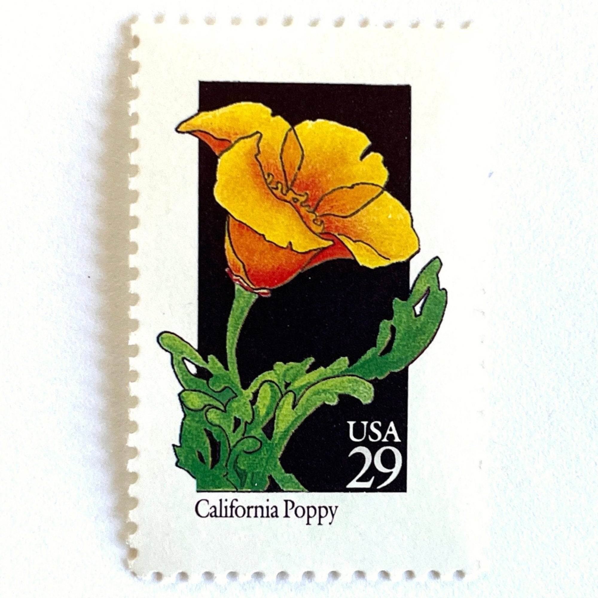 California Poppy Postage Stamps | American Wildflower Series | Orange ...