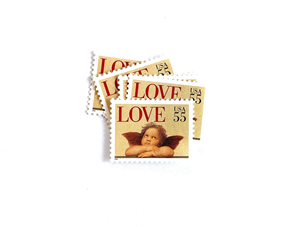 Love Cherub Stamps (Love Series, Cupid, Angel) Vintage Unused USPS Pos ...
